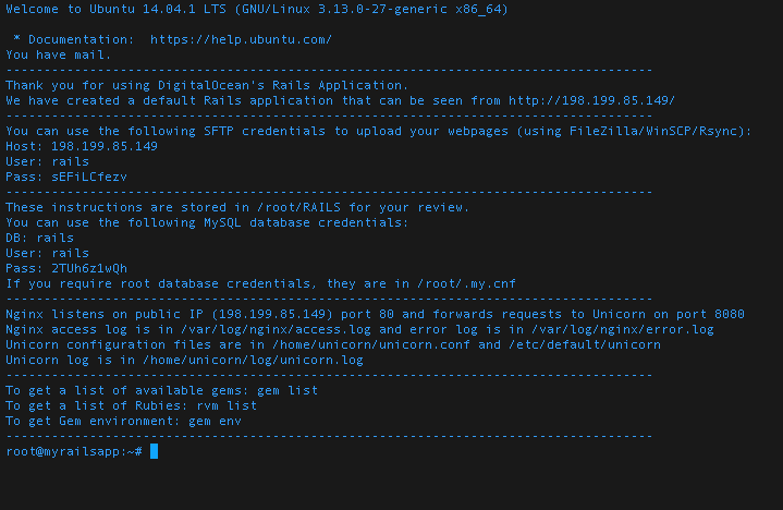 How To Use The 1 Click Ruby On Rails On Ubuntu 14 04 Image Digitalocean