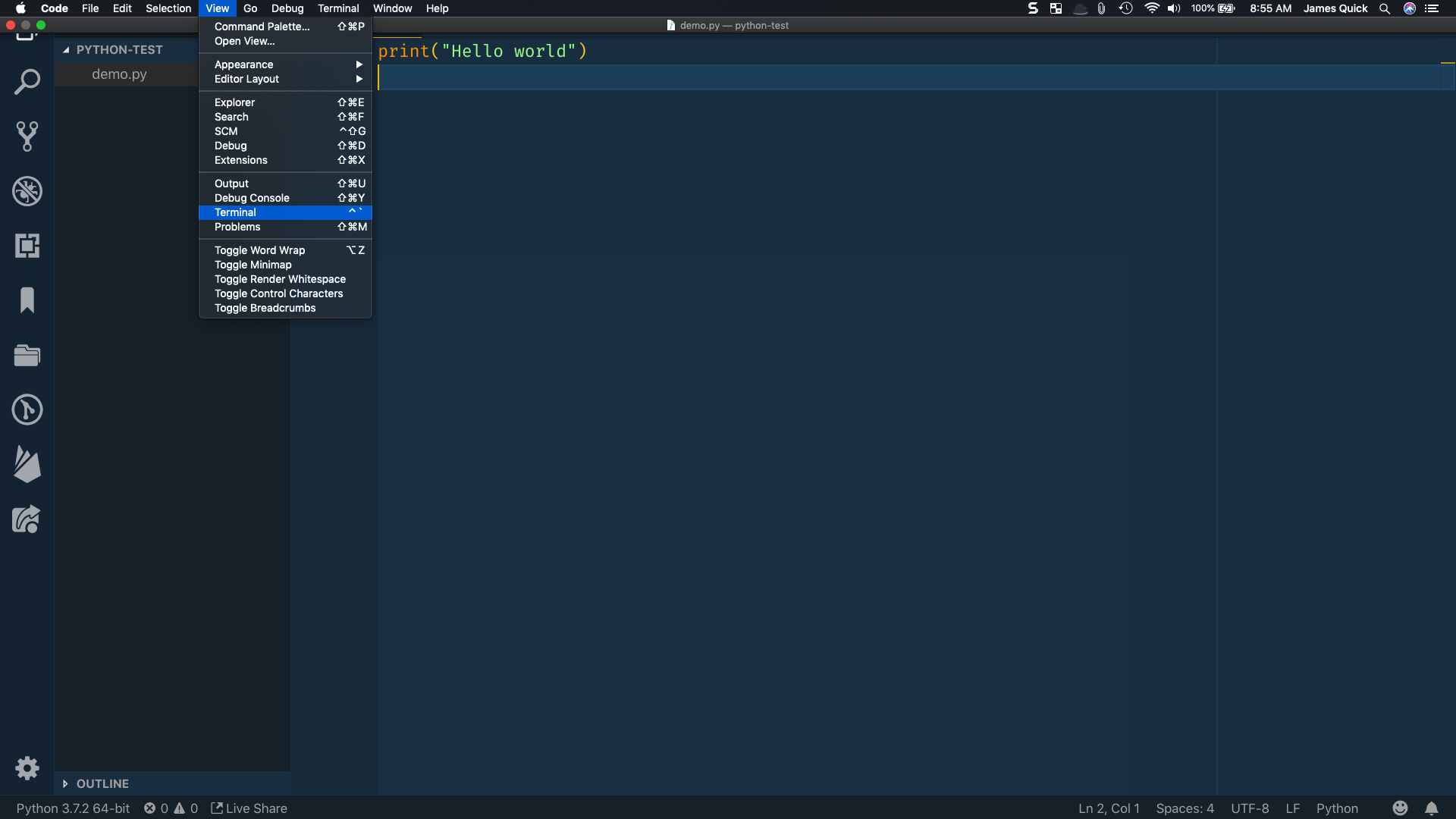 VisualStudioCode Python 