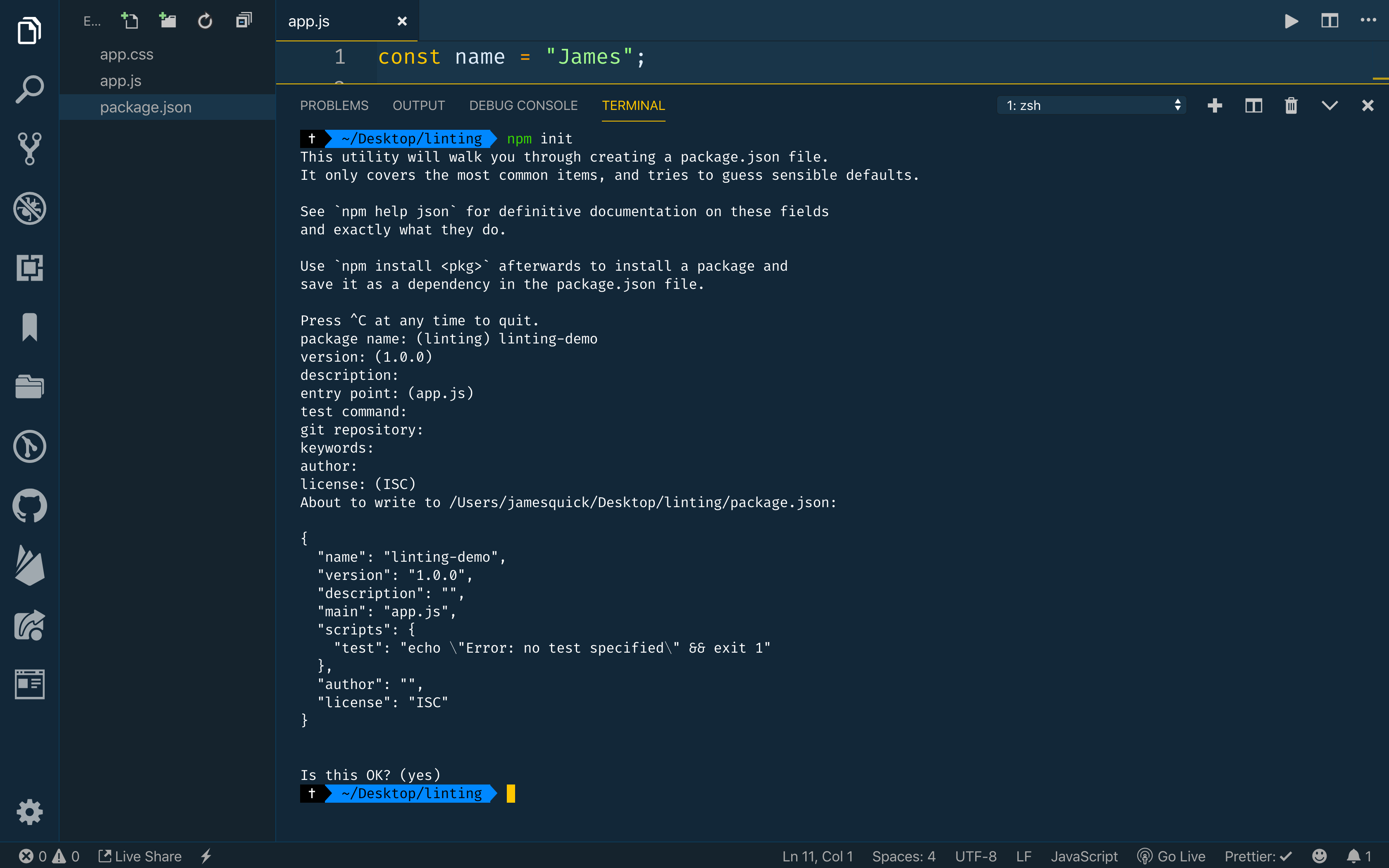 VisualStudioCode ESLint 